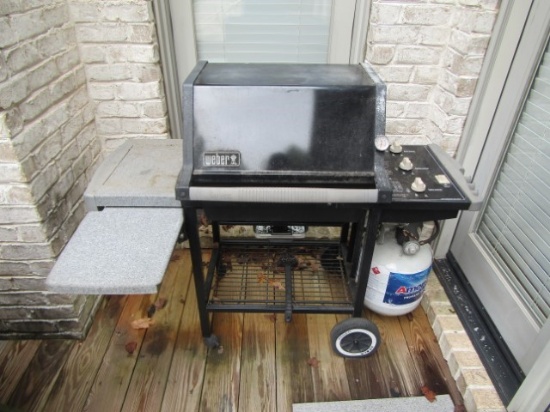 Weber Silver Gas Grill W/ Propane Tank And Cover Model 8101 ( NO ...