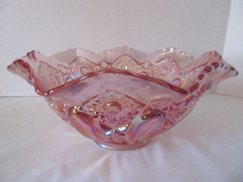 Pink Carnival Glass