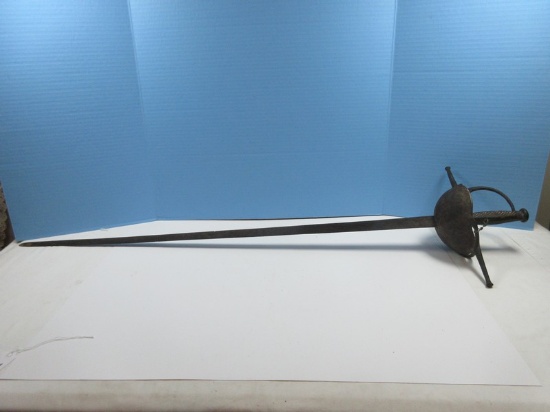 17th Century Colonial American Period Spanish Cup Hilt Rapier Sword ...