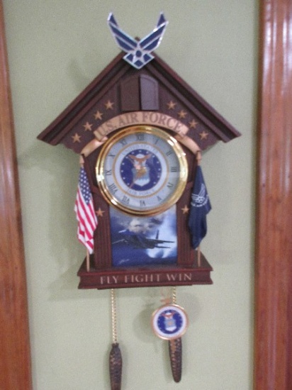 Collectible United States Air Force Aim High Cuckoo Clock "Fly Fight ...