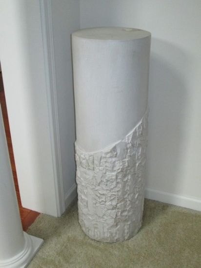 Post Modern 36" Cylinder Plaster Pedestal Objet D'Art Display Stand ...