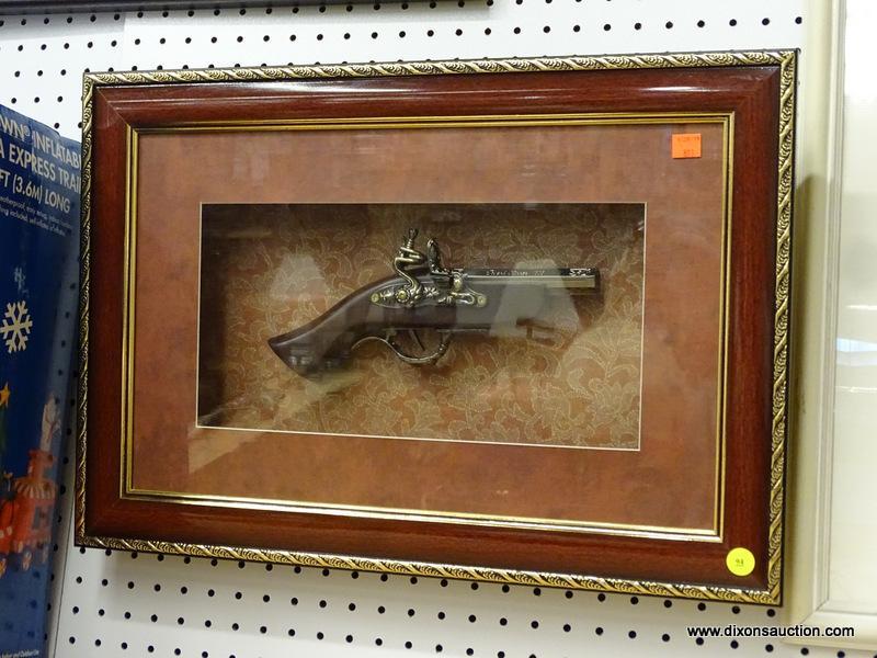 JOSEPH KINNER FLINTLOCK PISTOL IN SHADOW BOX; | Proxibid