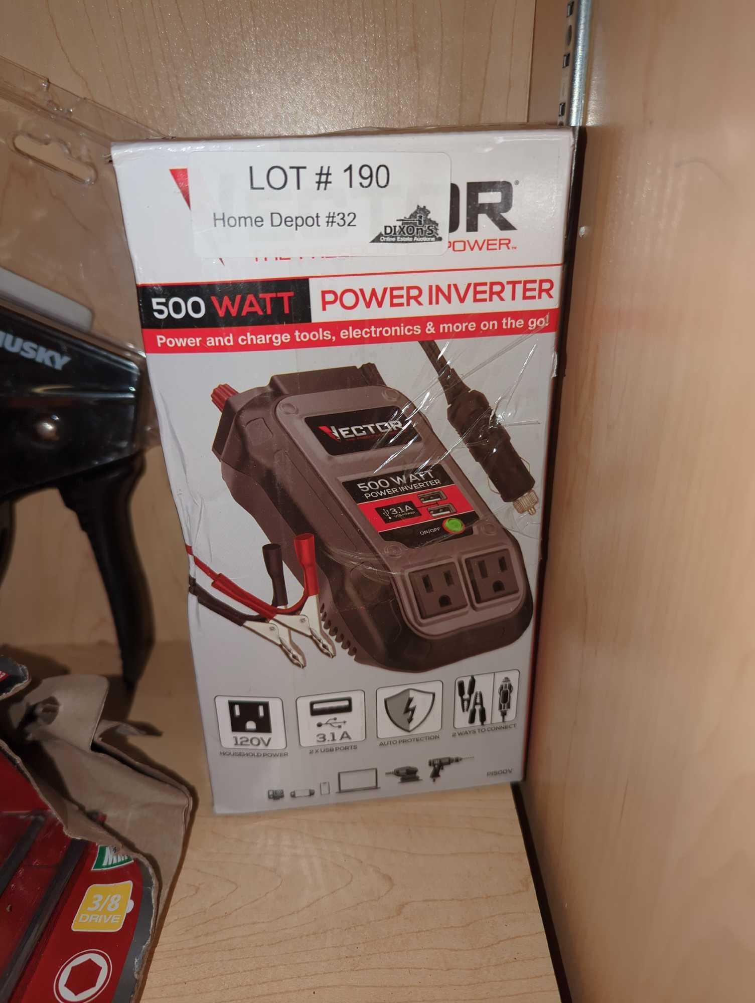 VECTOR 500 WATT POWER INVERTER, DUAL POWER | Proxibid