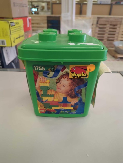 Green Duplo Lego Storage Bucket with Lid and Handle #1755, Comes with ...