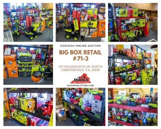 Dixon's Auction Auction Catalog - Big Box Retail Open Box & Returns ...