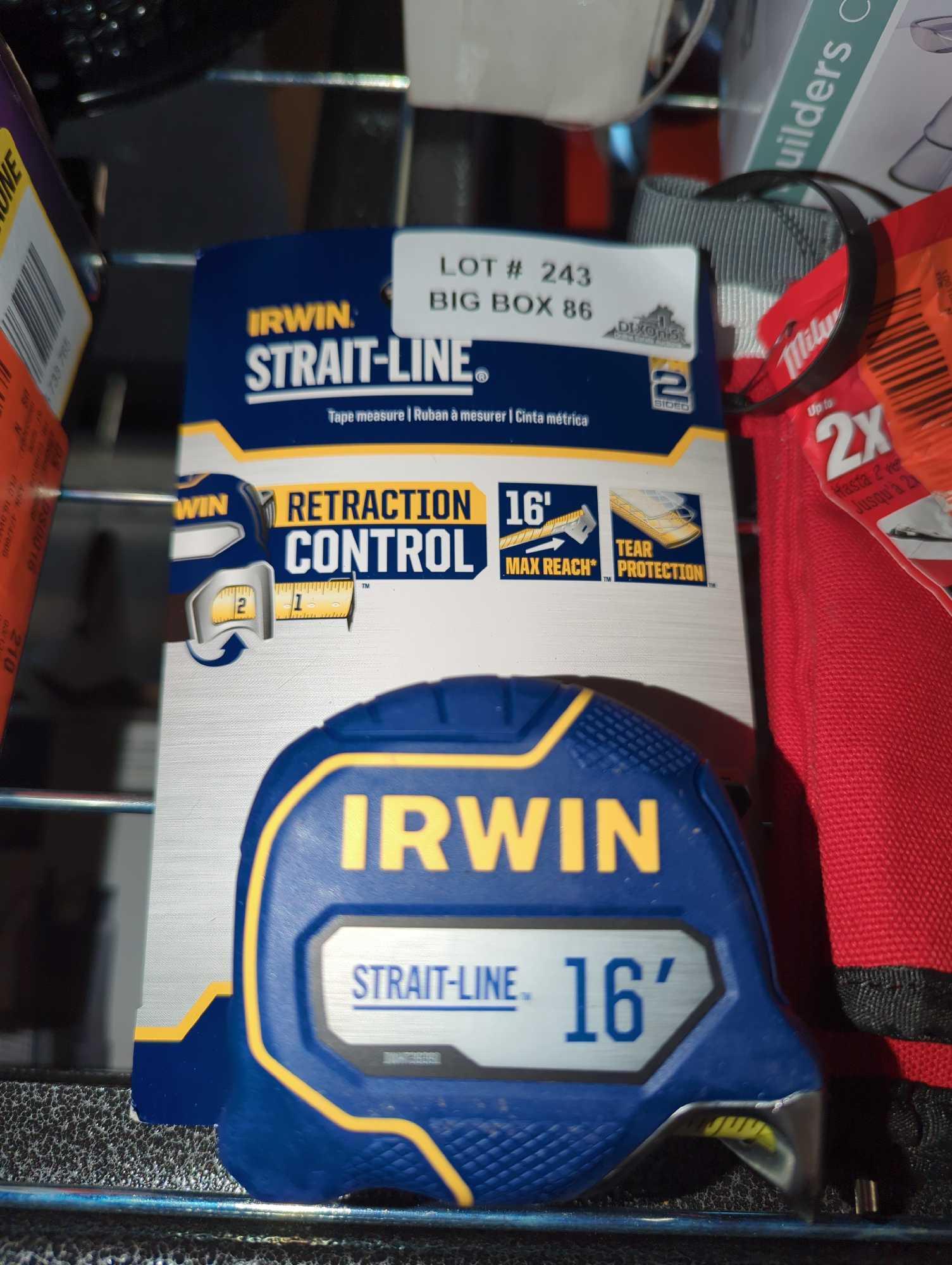 IRWIN Strait-LINE Tape Measure, 16 ft, Includes | Proxibid