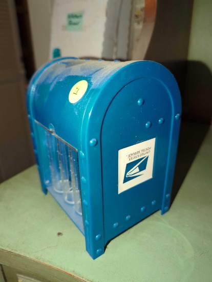 (DR) USPS Coin Sorter - Plastic mailbox with postal Stickers - 6 1/4" x ...