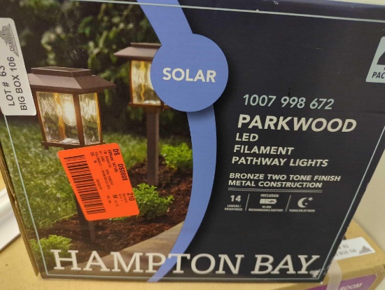 Hampton Bay Parkwood 14 Lumens Bronze and Gold Vintage Bulb LED Outdoor ...