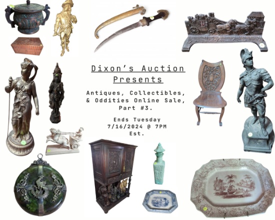 Dixon's Auction Auction Catalog - 7/16/24 Antiques, Collectibles ...