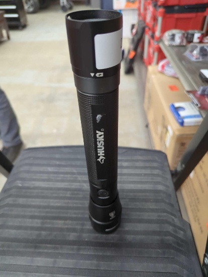 Husky 5000 Lumens Dual Power LED Rechargeable Focusing Flashlight with ...