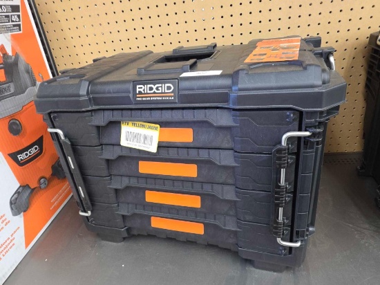 RIDGID 2.0 Pro Gear System 22 in. XL 4 Drawers Modular Tool Box Storage ...