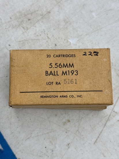 Open Box 44 and 222 Caliber Rounds with Military Ammo Safety Box ...