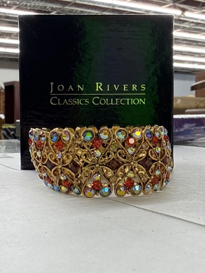 Joan Rivers Classics Collection Gold-Plated Bracelet with Crystal ...