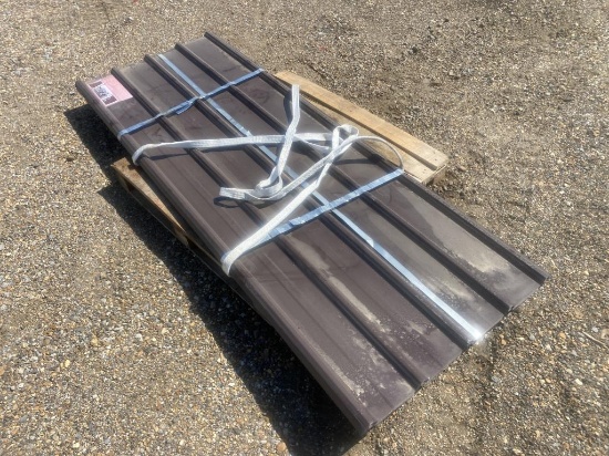UNUSED Brown Metal Roof Panels | Heavy Construction Equipment Building ...