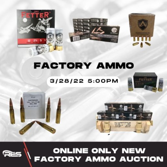 RES Auction Services Auction Catalog - Online Only New Factory Ammo ...