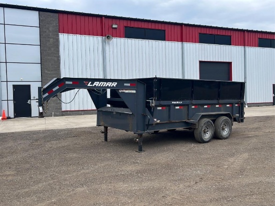 "ABSOLUTE" 2019 Lamar Gooseneck Dump Trailer | Online Auctions | Proxibid