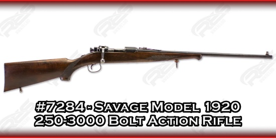 Savage Model 1920 250-3000 Bolt Action Rifle | Online Auctions | Proxibid