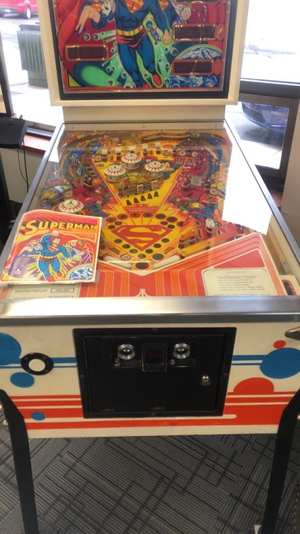 Spider Man Pinball 4500 SOLD 1979 Atari Superman Pinball Machine, A ...