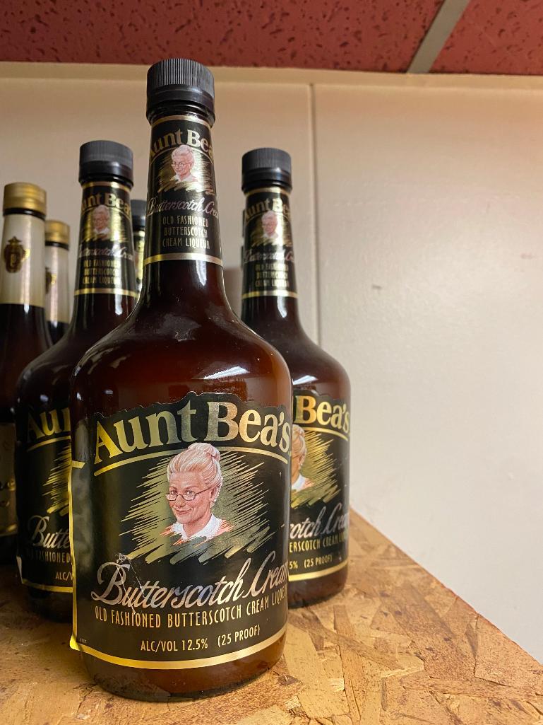 7 Bottles Aunt Bea's Butterscotch Cream Liqueur, | Proxibid