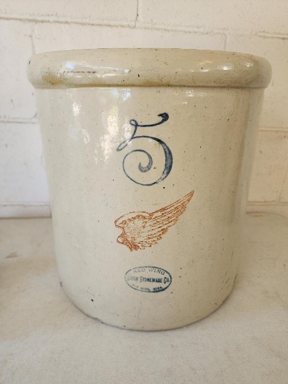 Red Wing Union Stoneware Co. #5 Crock | Online Auctions | Proxibid