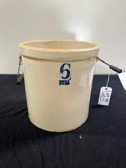 Vintage Ruckel's Stoneware 6 Gallon Crock | Online Auctions | Proxibid