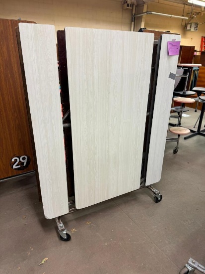 Folding Lunch Table w/ Attached Bench Seats, 10ft Long | Estate ...