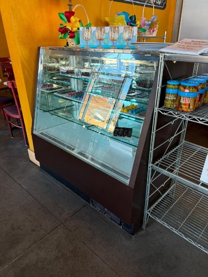 48in Slant Front, Rear-Loading Candy Display Case, Keeps Candies Cool ...