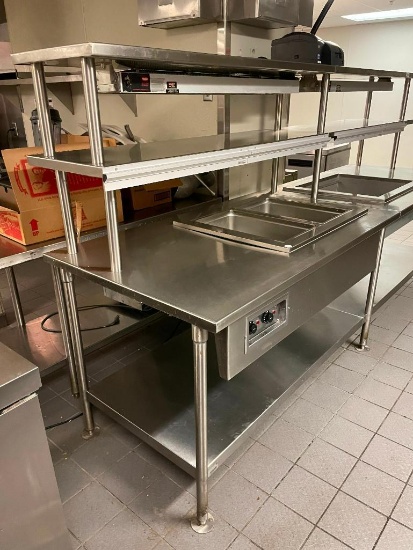 (2) Stainless Steel Prep Tables w/ Lower Shelf, 2 Upper Shelves ...