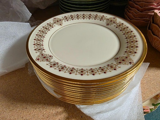 (12) Vintage Lenox Eternal Accent 9" Luncheon Plates | Online Auctions ...