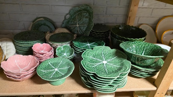 Large Group of Portuguese Bordallo Pinheiro & Olfaire Cabbage ...