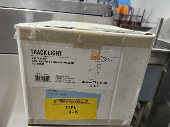 re cesso Track Light Matte Black, 7.5W LED MR16 or 50W Max Halogen GU10 ...