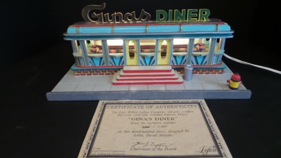 Roadside Diner Light Up "Gina's Diner" Complete with Box & COA #1 of 2 ...