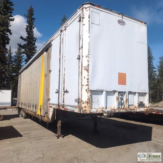 CURTAIN VAN SEMI TRAILER, 1981 DORSEY MODEL DFVPT-277E, 40FT, 30FT ...