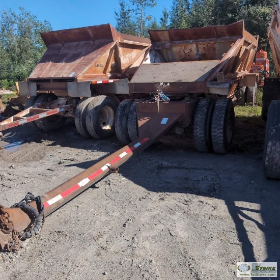 BELLY DUMP PUP TRAILER, REMOVABLE FRONT DOLLY, SINGLE HOPPER ...