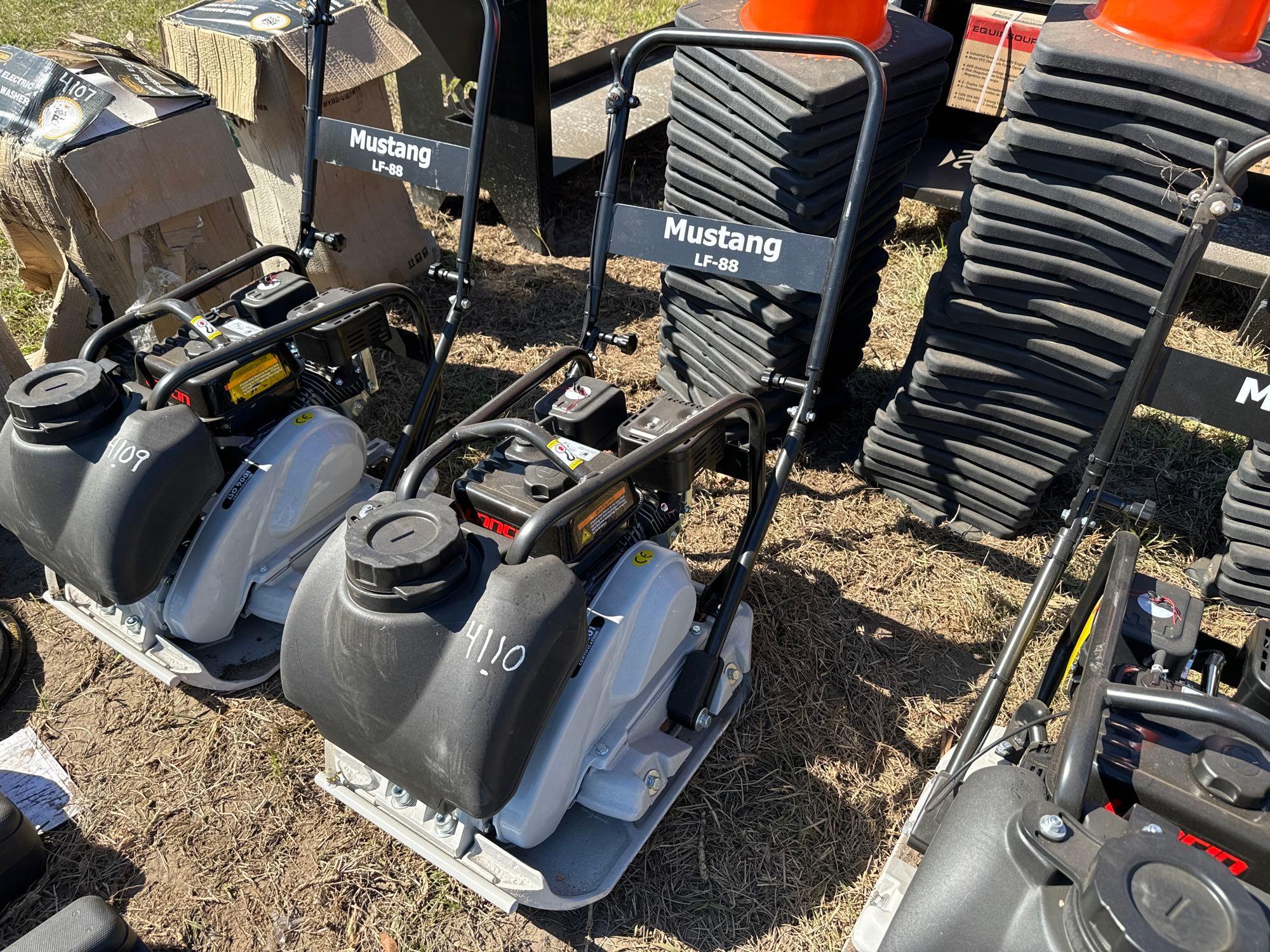 NEW MUSTANG LF88 PLATE COMPACTOR NEW SUPPORT | Proxibid