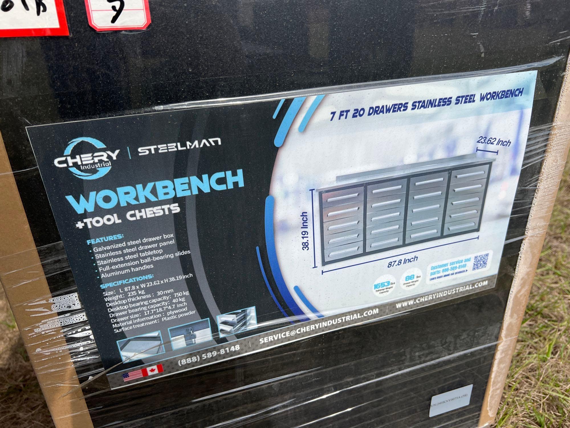 NEW STEELMAN 7FT. WORKBENCH W/ 20-DRAWER NEW | Proxibid