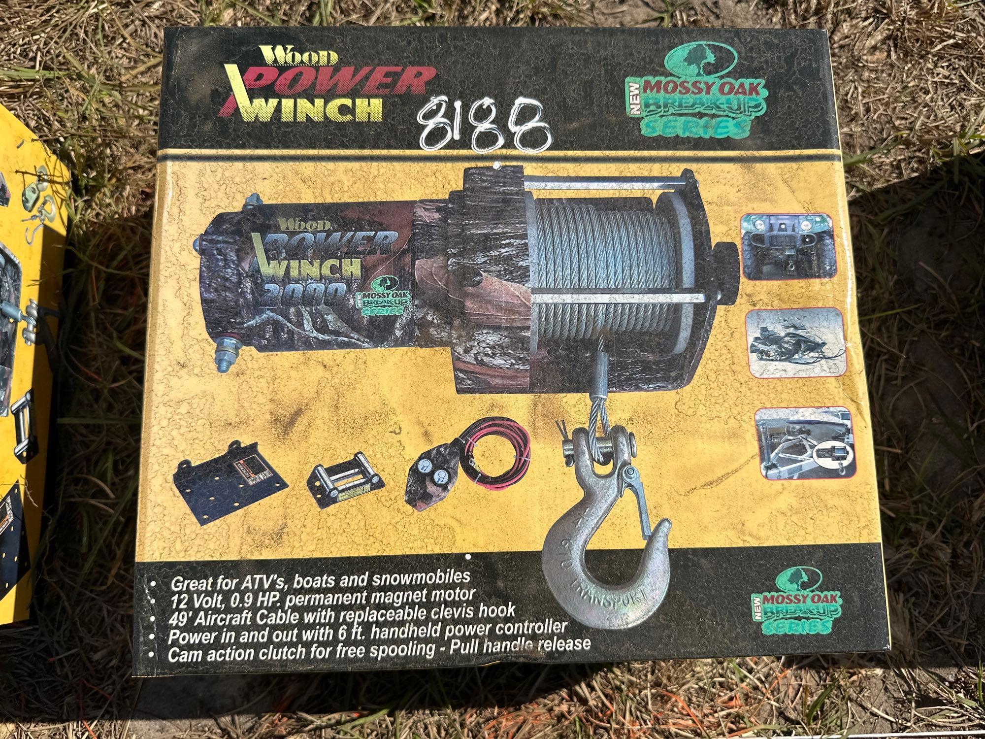 2000# ATV WOOD POWER WINCH - ATV WINCH - CAMO NEW | Proxibid