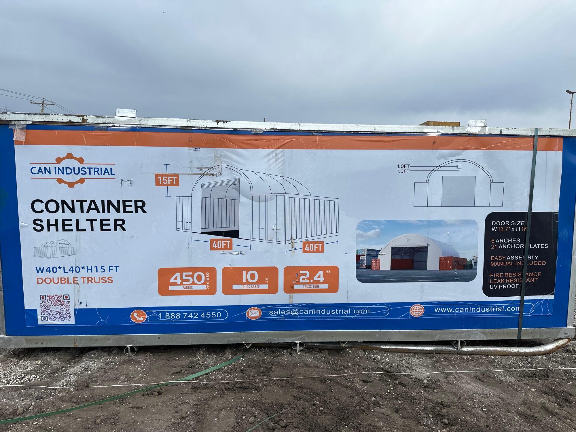 NEW 40FT. X 40FT. X 15FT. SHELTER STORAGE | Proxibid