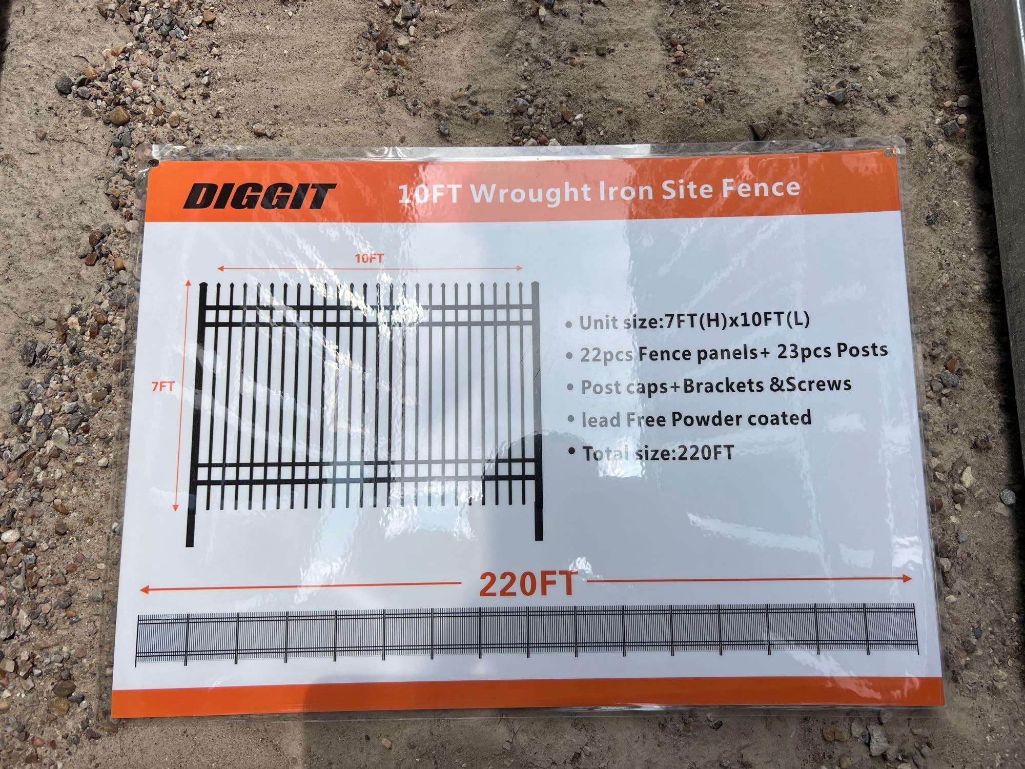 NEW DIGGIT WROUGHT IRON FENCING NEW SUPPORT | Proxibid