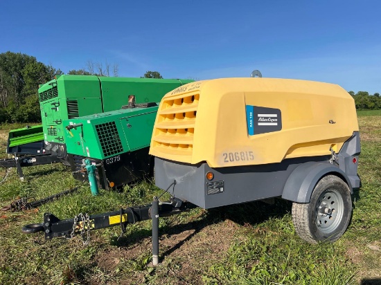 ATLAS COPCO 185 AIR COMPRESSOR powered by diesel engine, equipped with ...