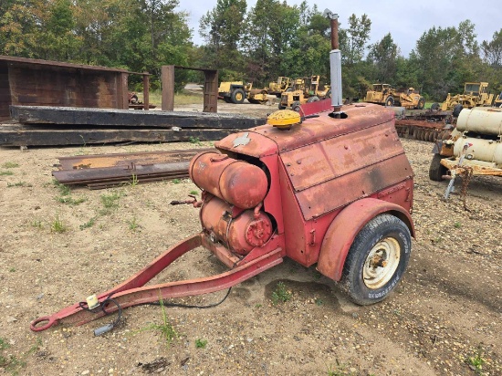 INGERSOLL RAND GYRO-FLO 85 AIR COMPRESSOR powered by gas engine ...