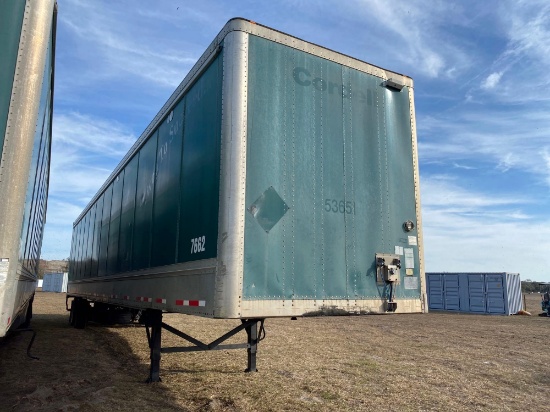 WABASH VAN TRAILER VN:727662 equipped with 53ft. Van body, tandem axle ...