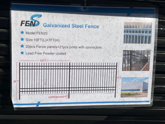 NEW FENS 20PC. 10FT. X 7FT. FENCING NEW SUPPORT EQUIPMENT | Estate ...