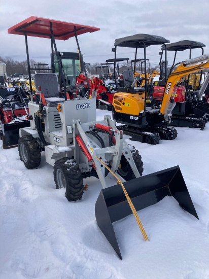 NEW FLAND FL45 RUBBER TIRED LOADER powered by gas engine, 13.5hp ...