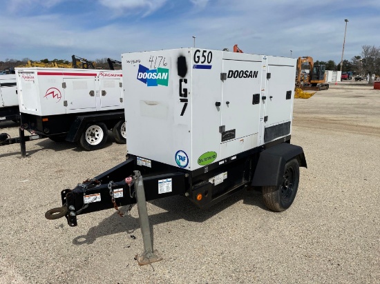 2019 DOOSAN G50 GENERATOR VN:4FVGDBAA7LU496842 powered by diesel engine ...