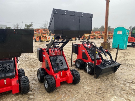 NEW MMS MS323W MINI TIRED LOADER SN:41206 powered by gas engine, 15hp ...