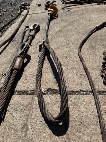 1 1/4IN. X 5FT. LIFTING CABLE WITH PIPE LIFTING FITTING WITH TAG ...