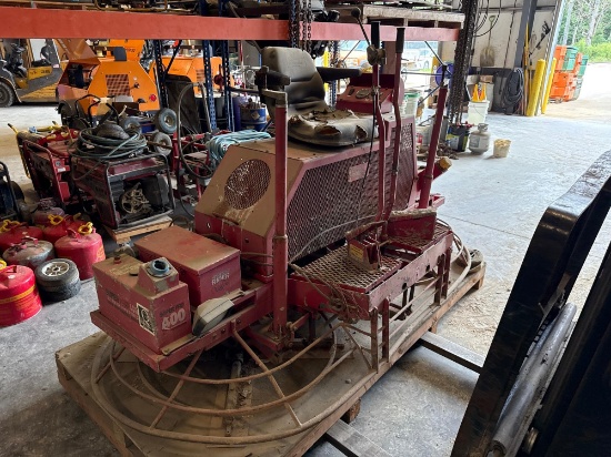 ALLEN ENGINEERING SUPER PRO 400-1200 RIDE ON POWER TROWEL SUPPORT ...