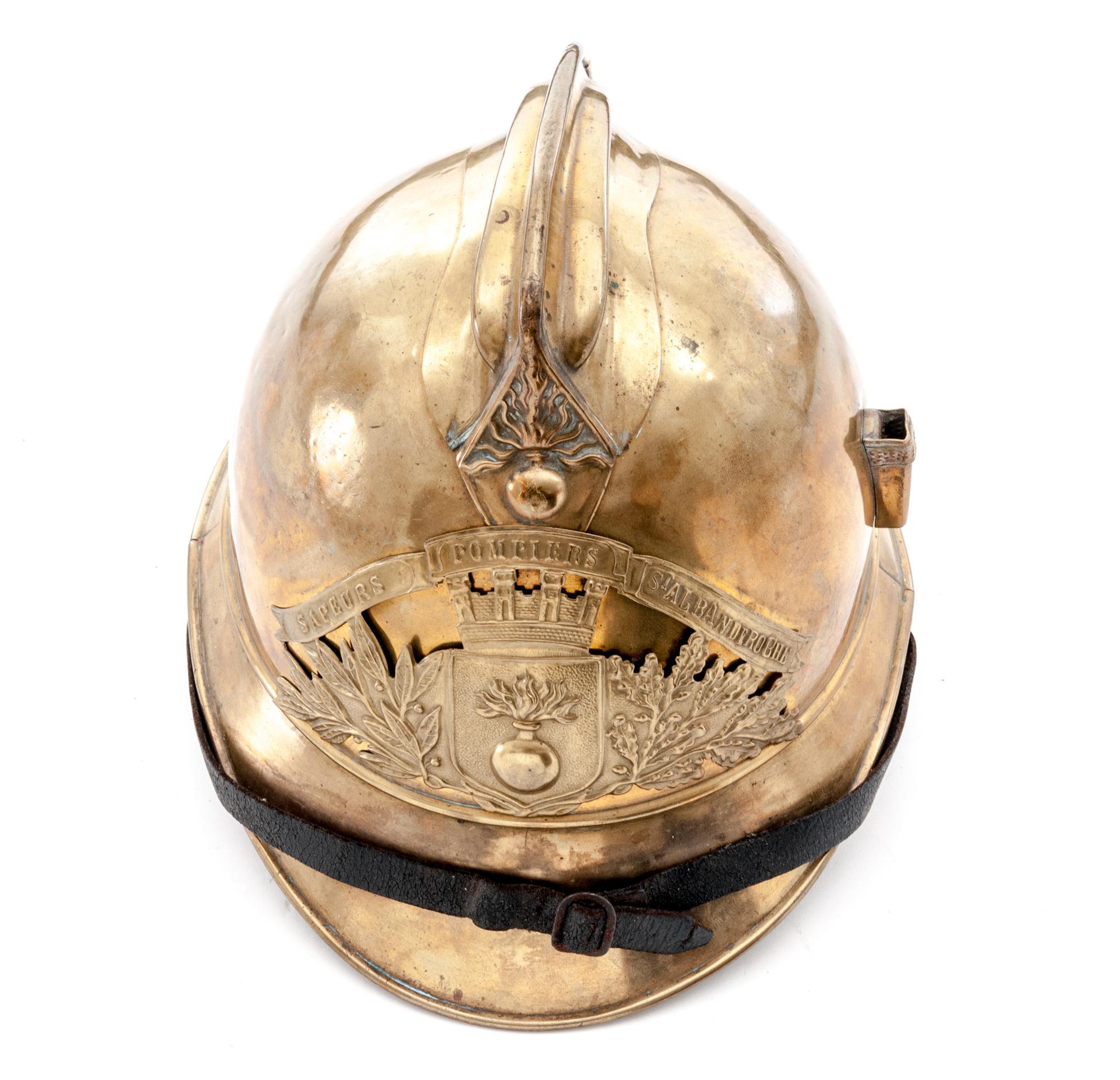 French Brass Firefighter's Helmet | Proxibid