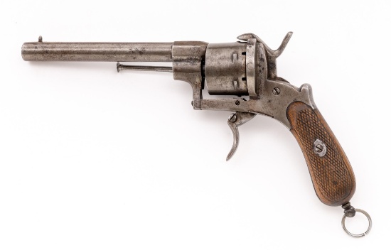 Antique Spanish Double-Action Pinfire Folding-Trigger Revolver, by ...